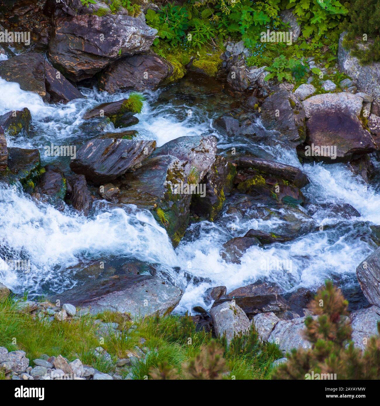 balea stream among the rocks. beautiful nature scenery in fagaras ...