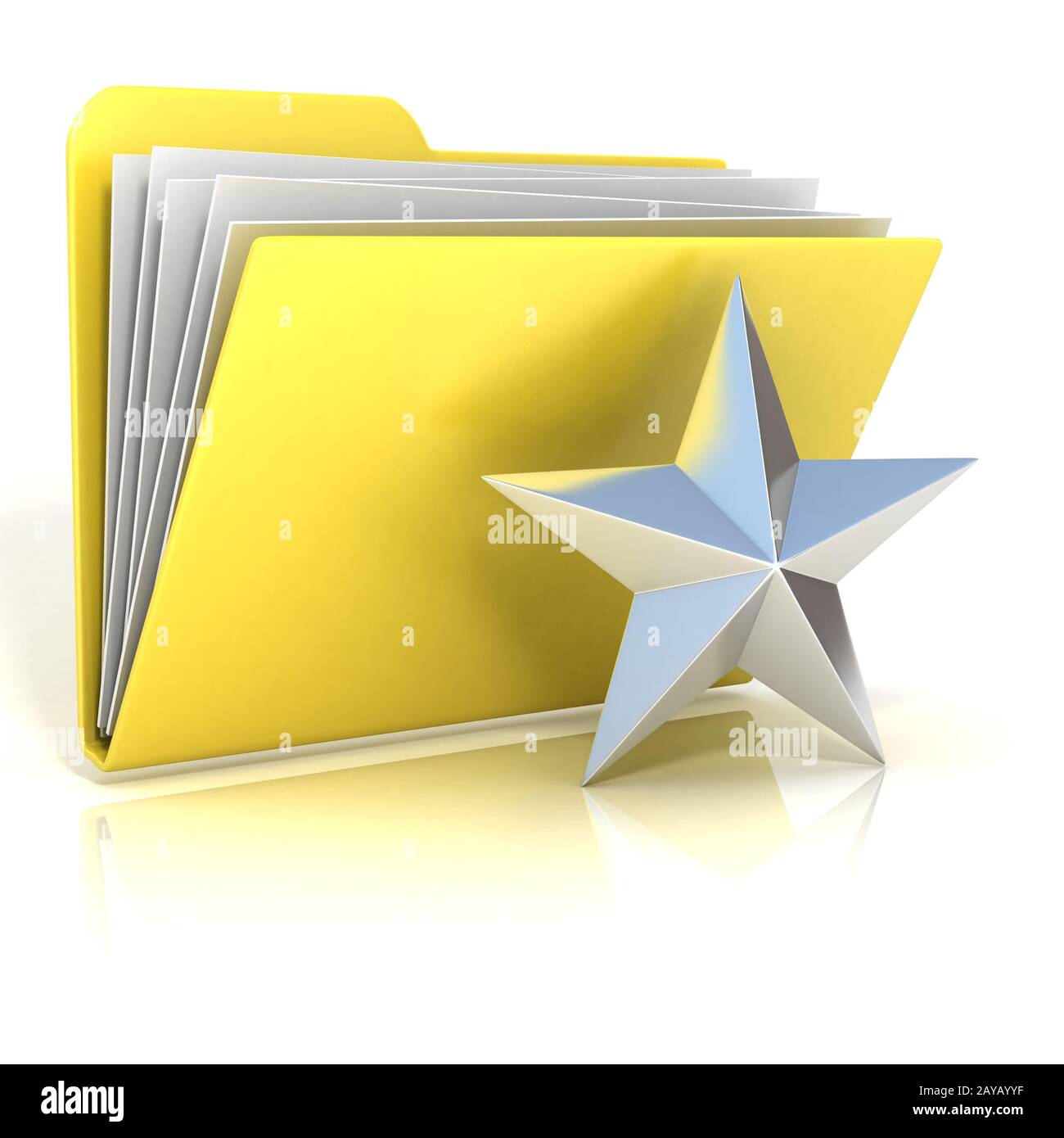 Favorites, star folder icon, 3D Stock Photo - Alamy