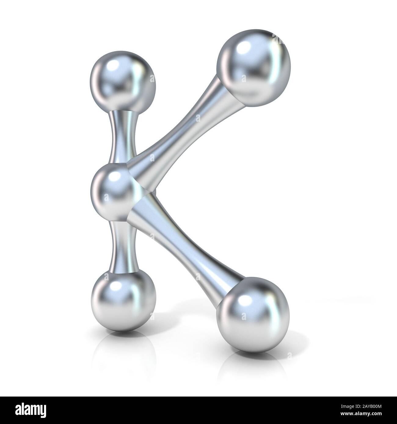 Molecular font collection letter - K. 3D Stock Photo - Alamy