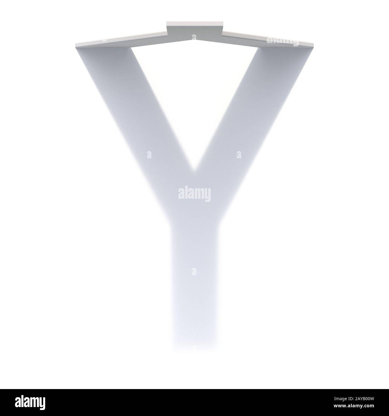 Vertical drop shadow font Letter Y 3D Stock Photo - Alamy