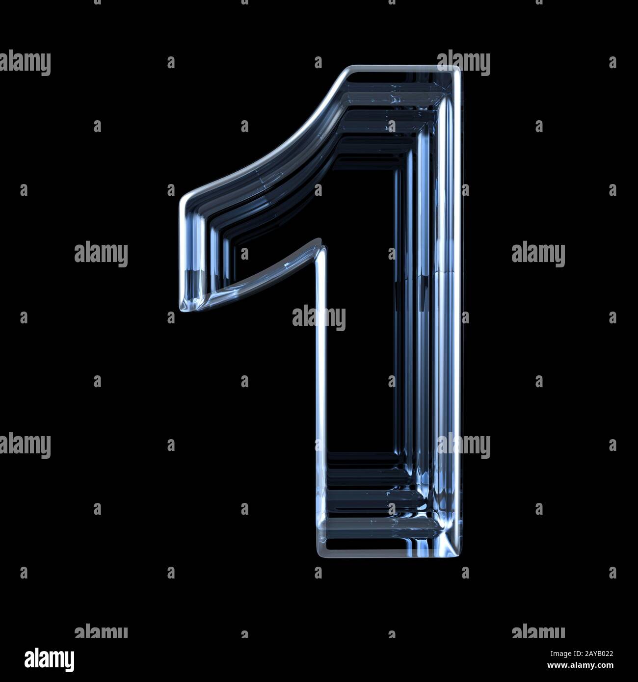 Transparent x-ray number 1 ONE. 3D Stock Photo - Alamy