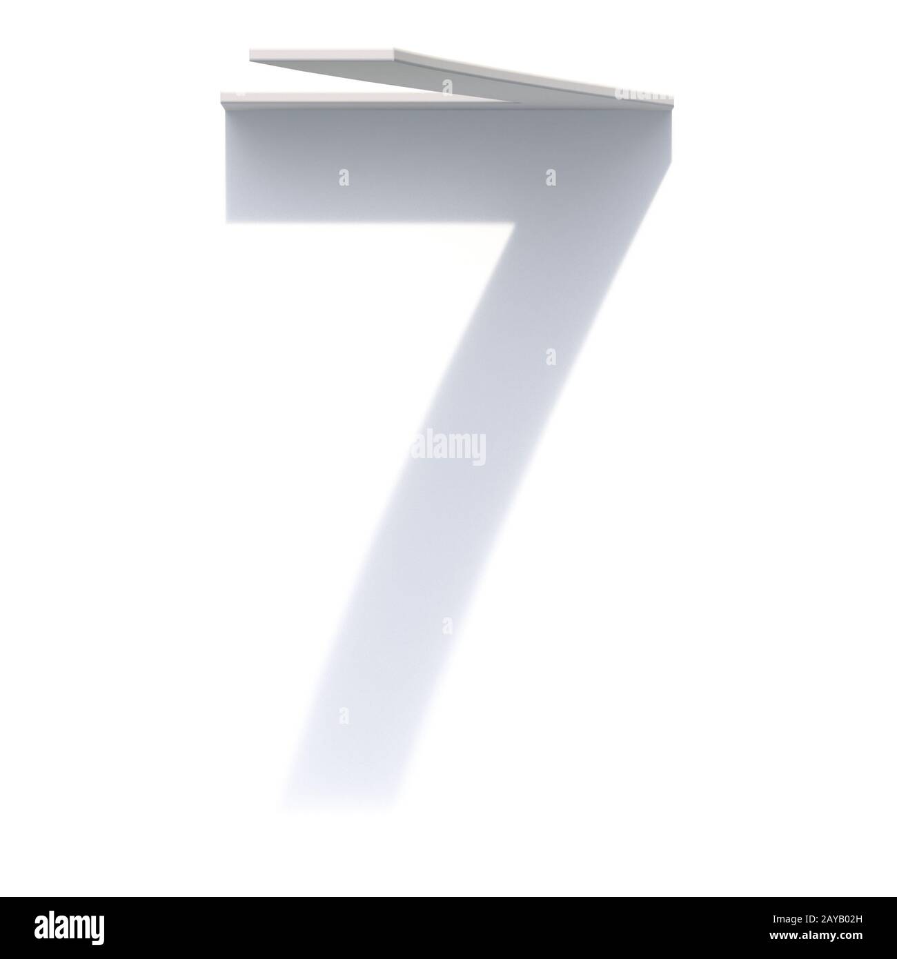 Vertical drop shadow number 7 SEVEN 3D Stock Photo - Alamy