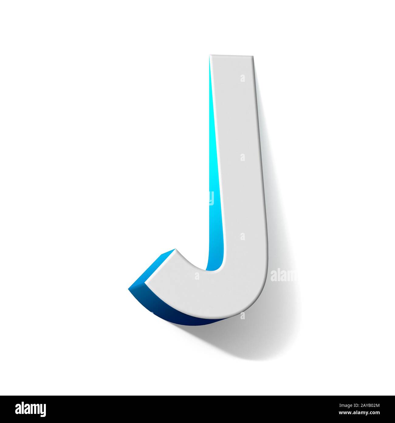 Blue gradient Letter J 3D Stock Photo - Alamy