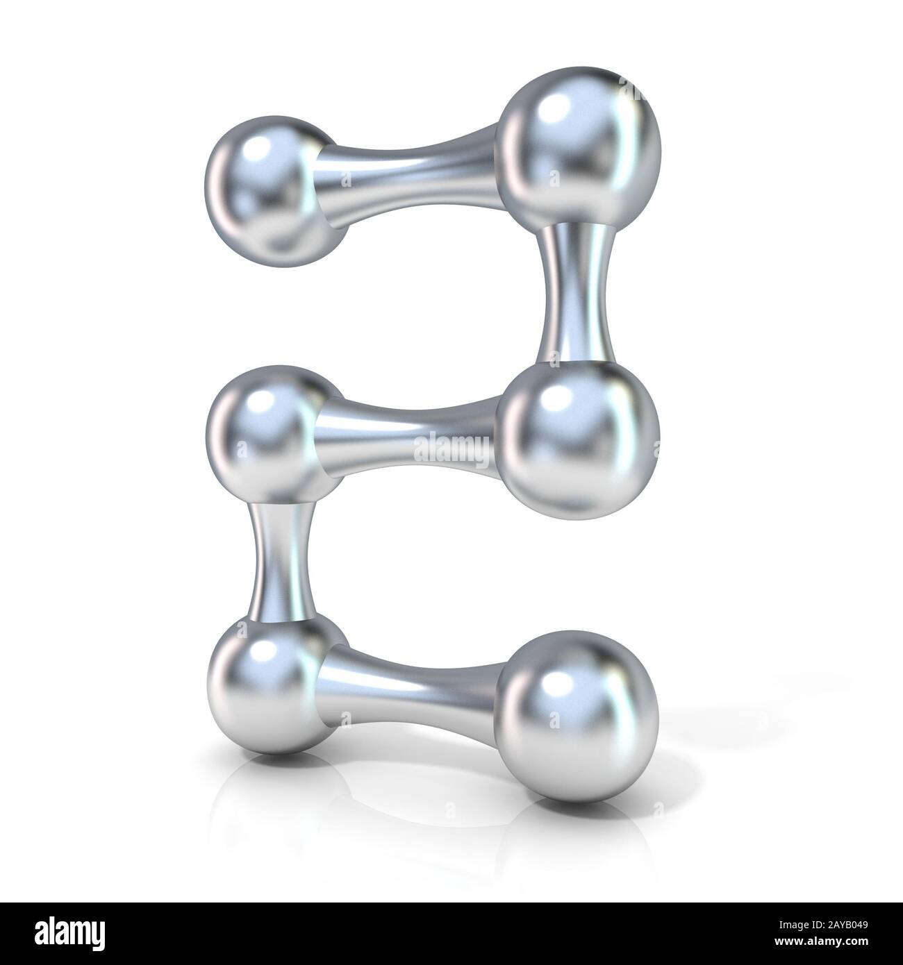 Molecular font numerical digits collection, 2 - TWO. 3D Stock Photo - Alamy
