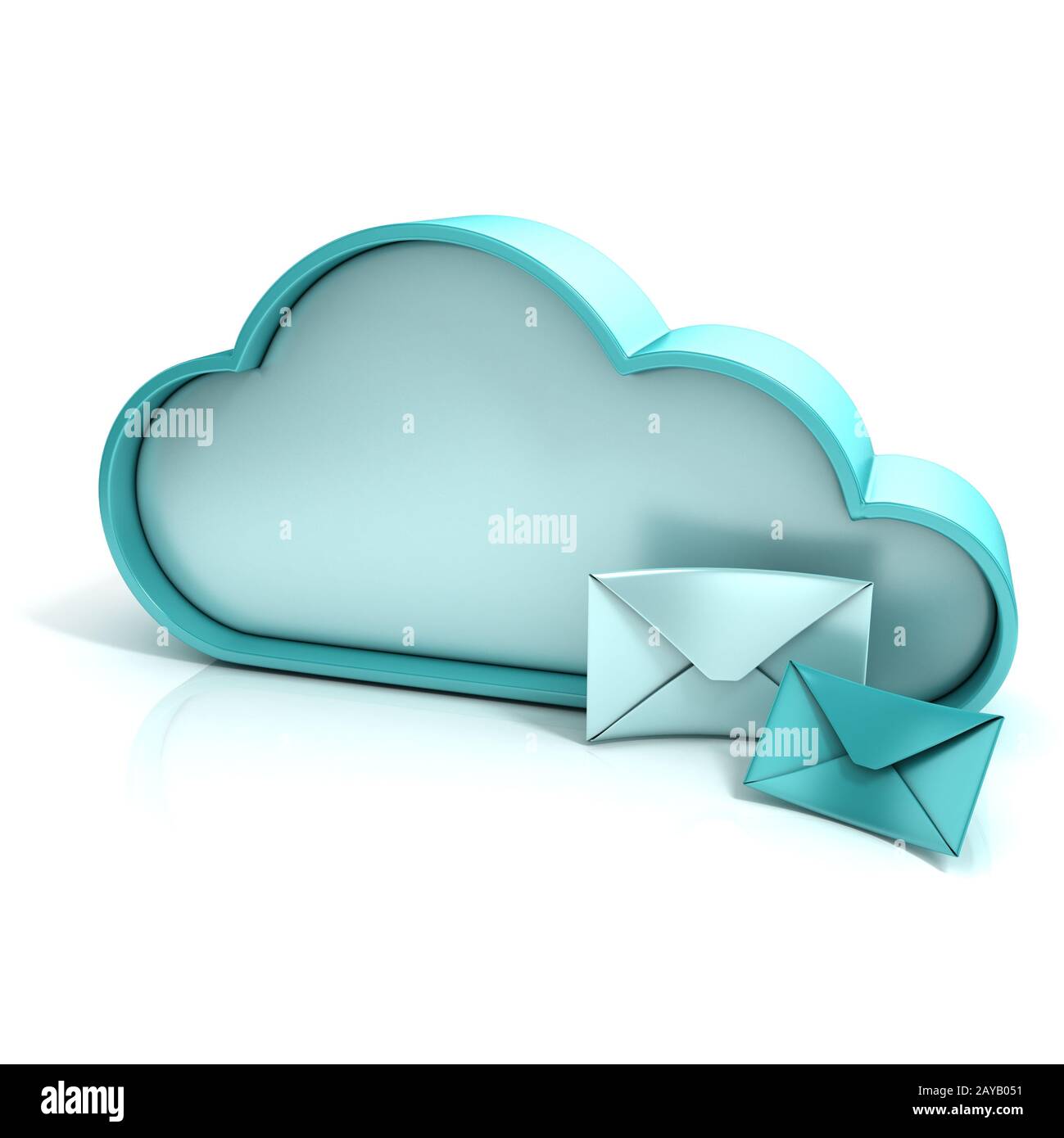 Cloud letter 3D computer icon Stock Photo - Alamy