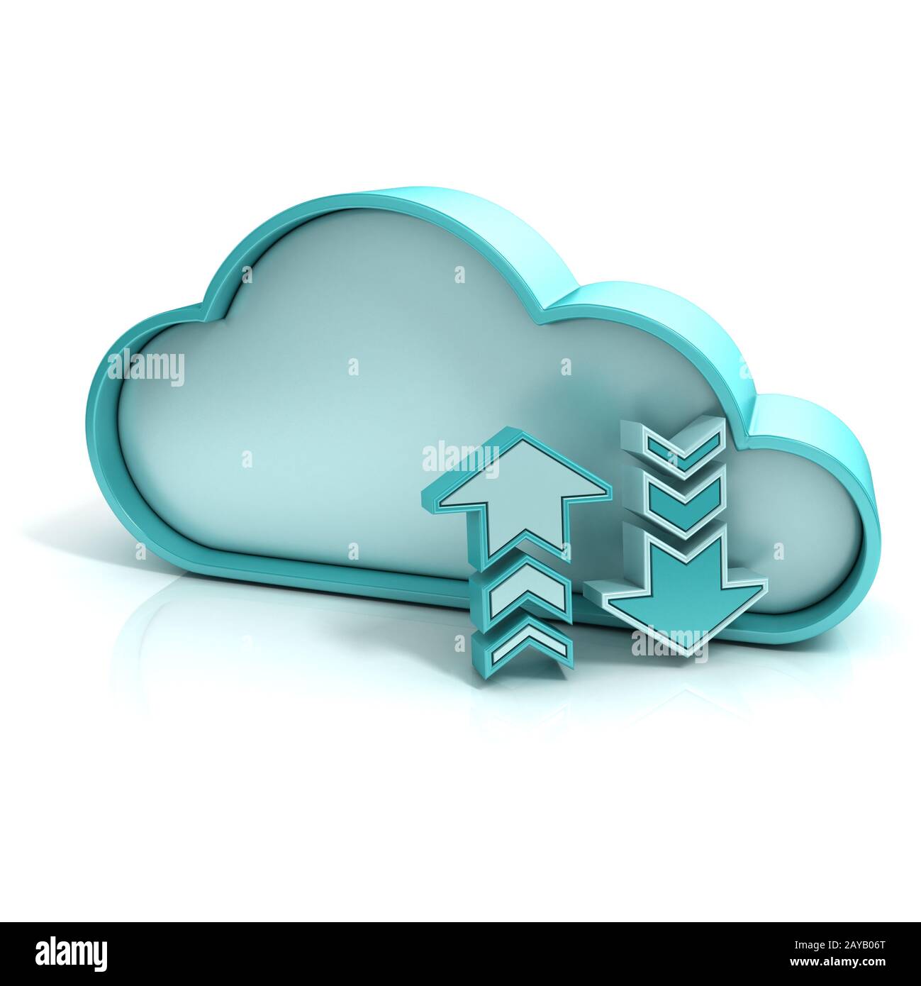 Cloud upload download 3D Stock Photo - Alamy