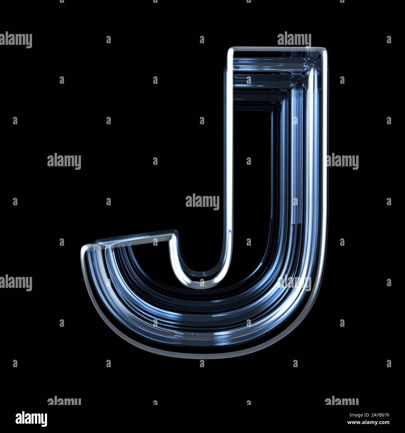 Transparent x-ray letter J. 3D Stock Photo - Alamy