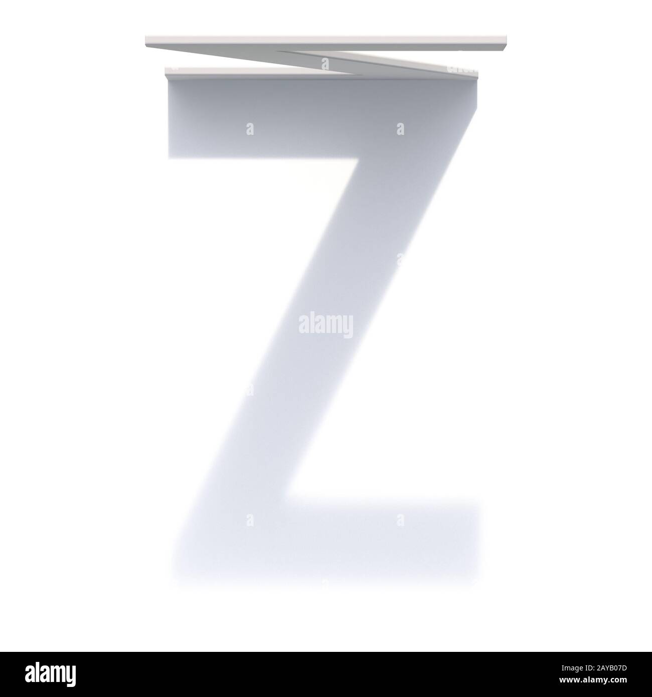 Vertical drop shadow font Letter Z 3D Stock Photo - Alamy