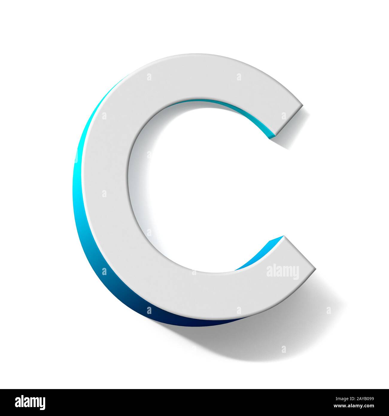 Blue gradient Letter C 3D Stock Photo - Alamy