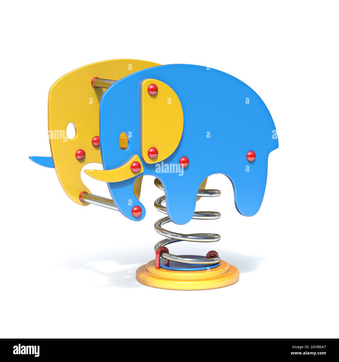 Elephant spring swing 3D Stock Photo - Alamy