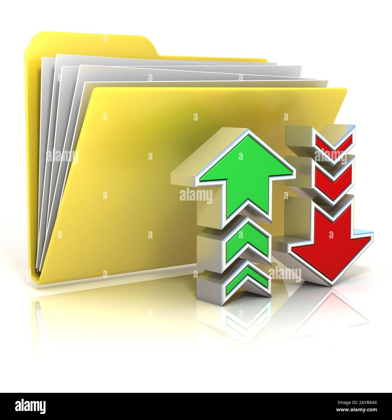 Download file folder icon 3d Cut Out Stock Images & Pictures - Alamy