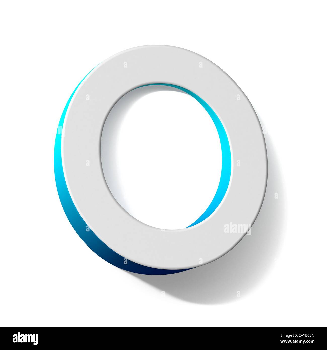 Blue gradient Letter O 3D Stock Photo - Alamy