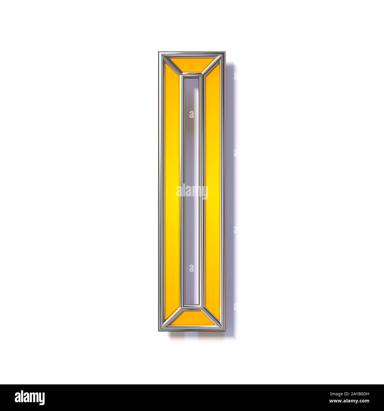 Orange metal wire font Letter I 3D Stock Photo - Alamy