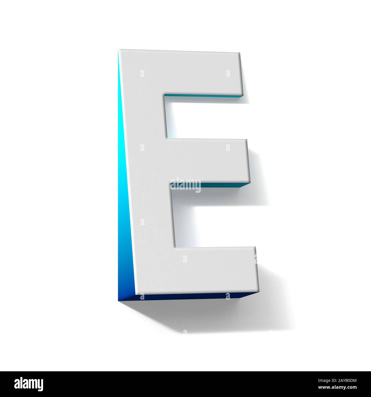 Blue gradient Letter E 3D Stock Photo - Alamy