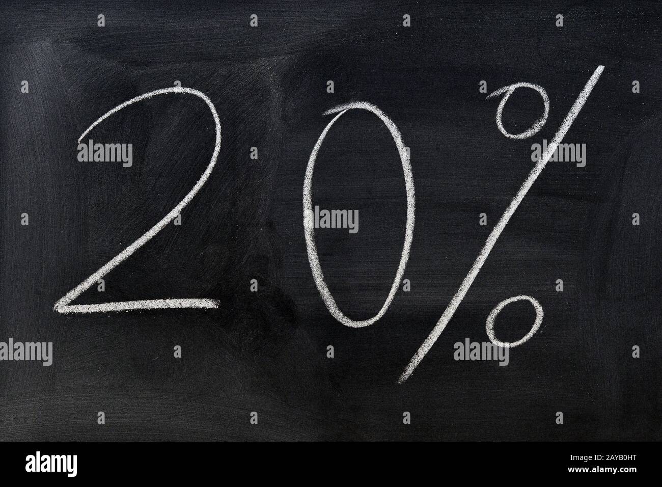 twenty percent handwritten on a blackboard with a chalk Stock Photo - Alamy