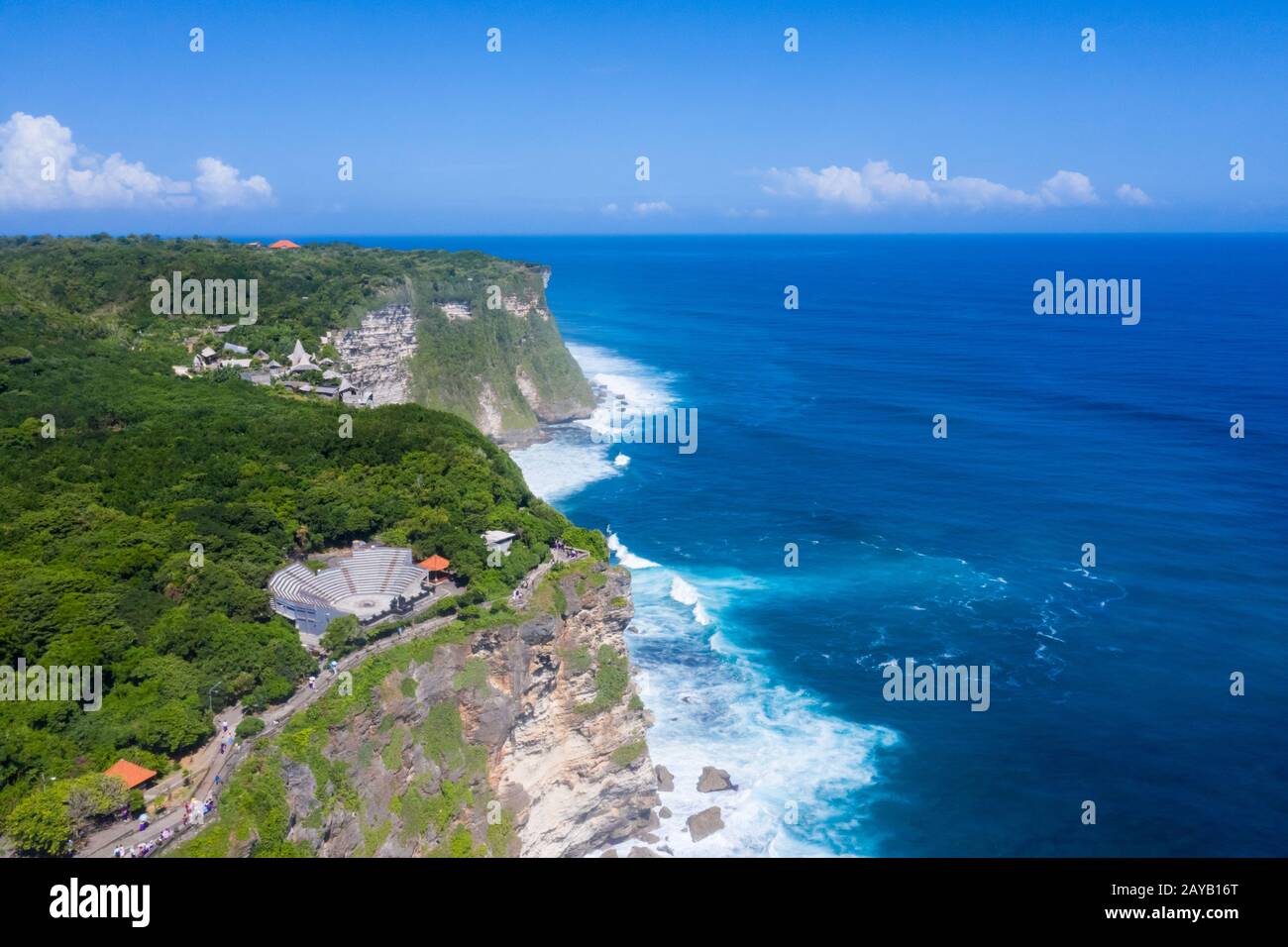 beautiful uluwatu cliff with blue sea in bali island Stock Photo - Alamy