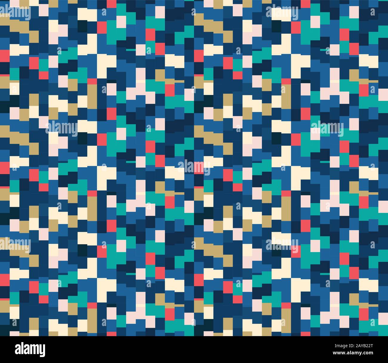 Classic Blue Close Up Mini Pixel Grid MosaicTexture Background. Dark ...