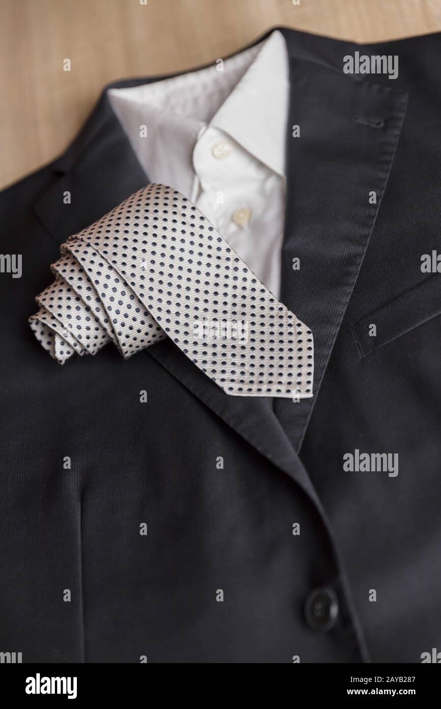 Jacket and tie detail Stock Photo - Alamy