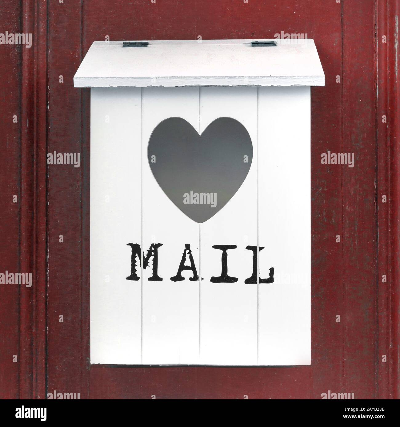 Vintage wood post box Stock Photo - Alamy
