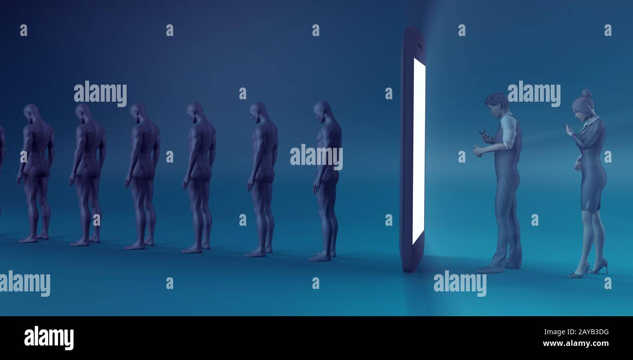 Glued to phone hi-res stock photography and images - Alamy