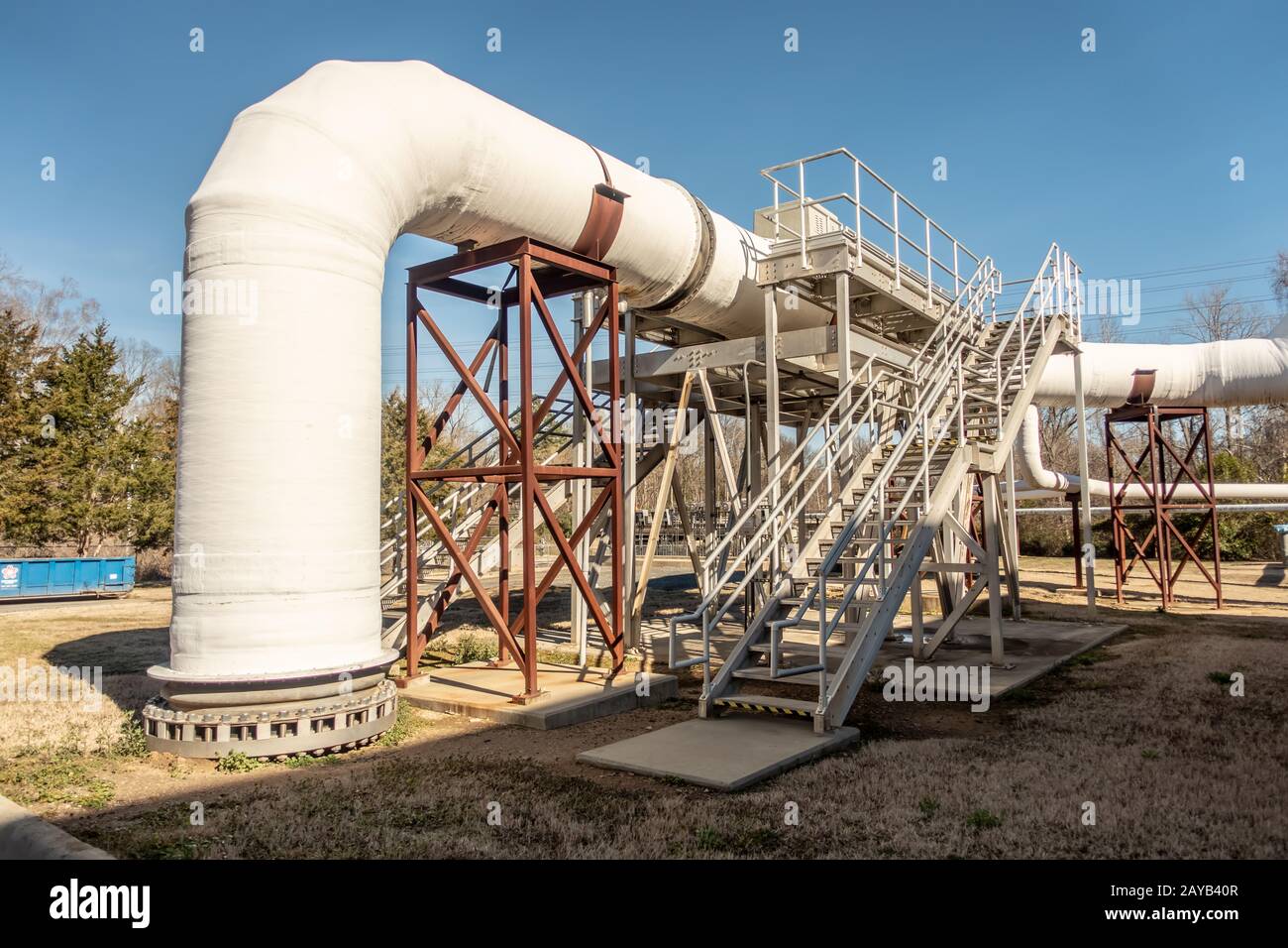 Large water pipe in a sewage treatment plant Stock Photo - Alamy