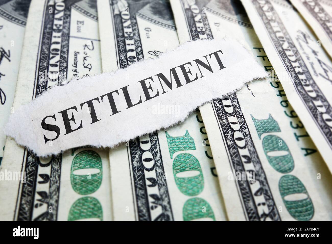 Legal settlement money Stock Photo - Alamy