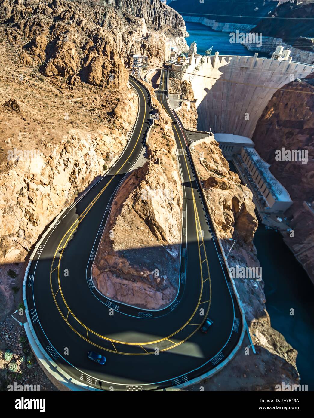 hoover dam lake mead arizona nevada Stock Photo - Alamy