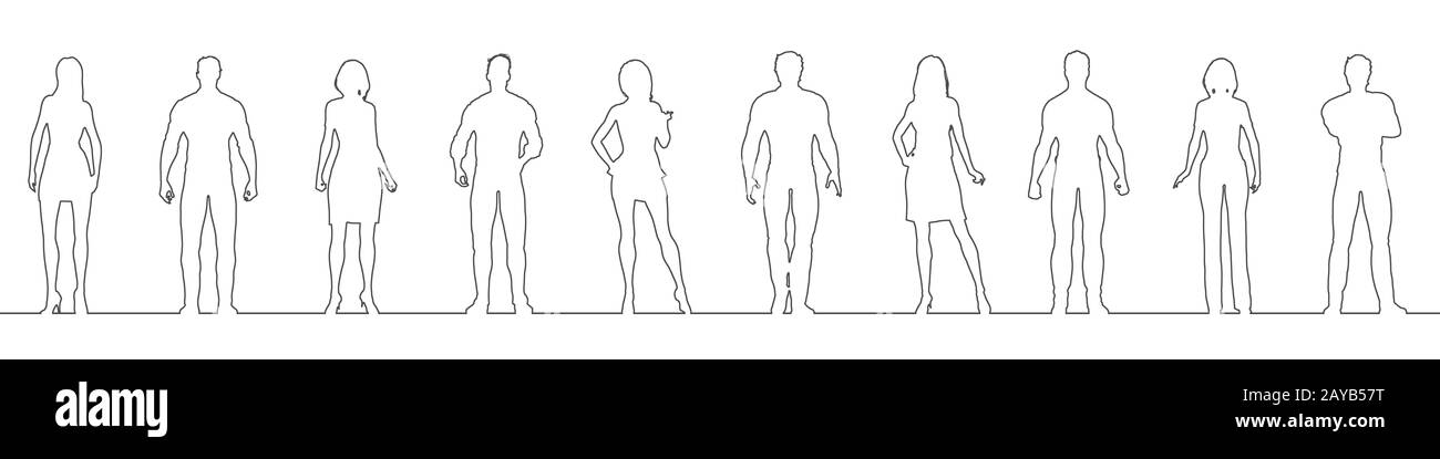 Confident outline Black and White Stock Photos & Images - Alamy