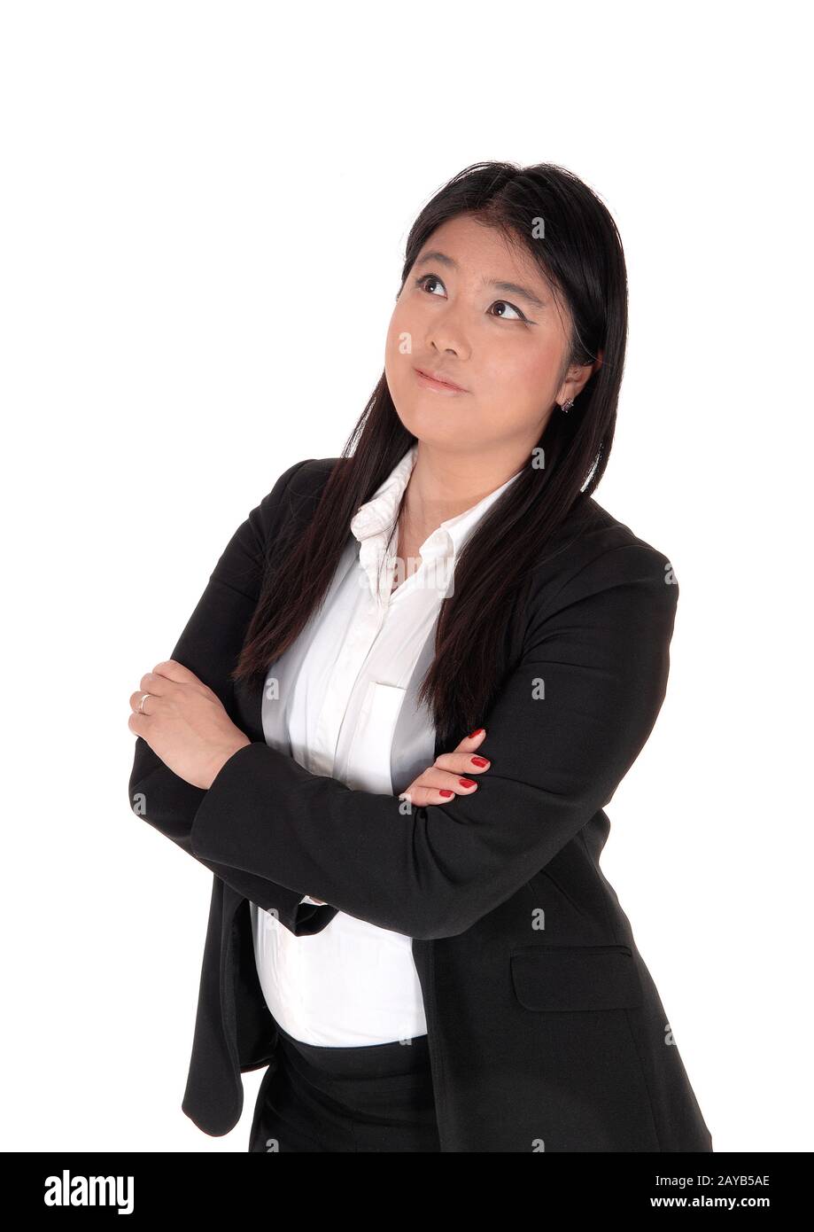 Portrait image of a Chinese woman looking up Stock Photo - Alamy