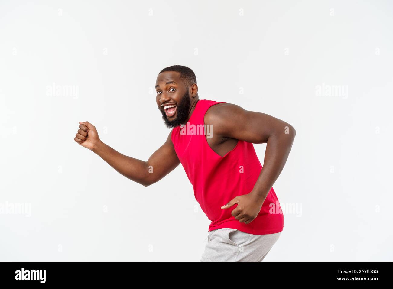 Black runner white background hi-res stock photography and images - Alamy