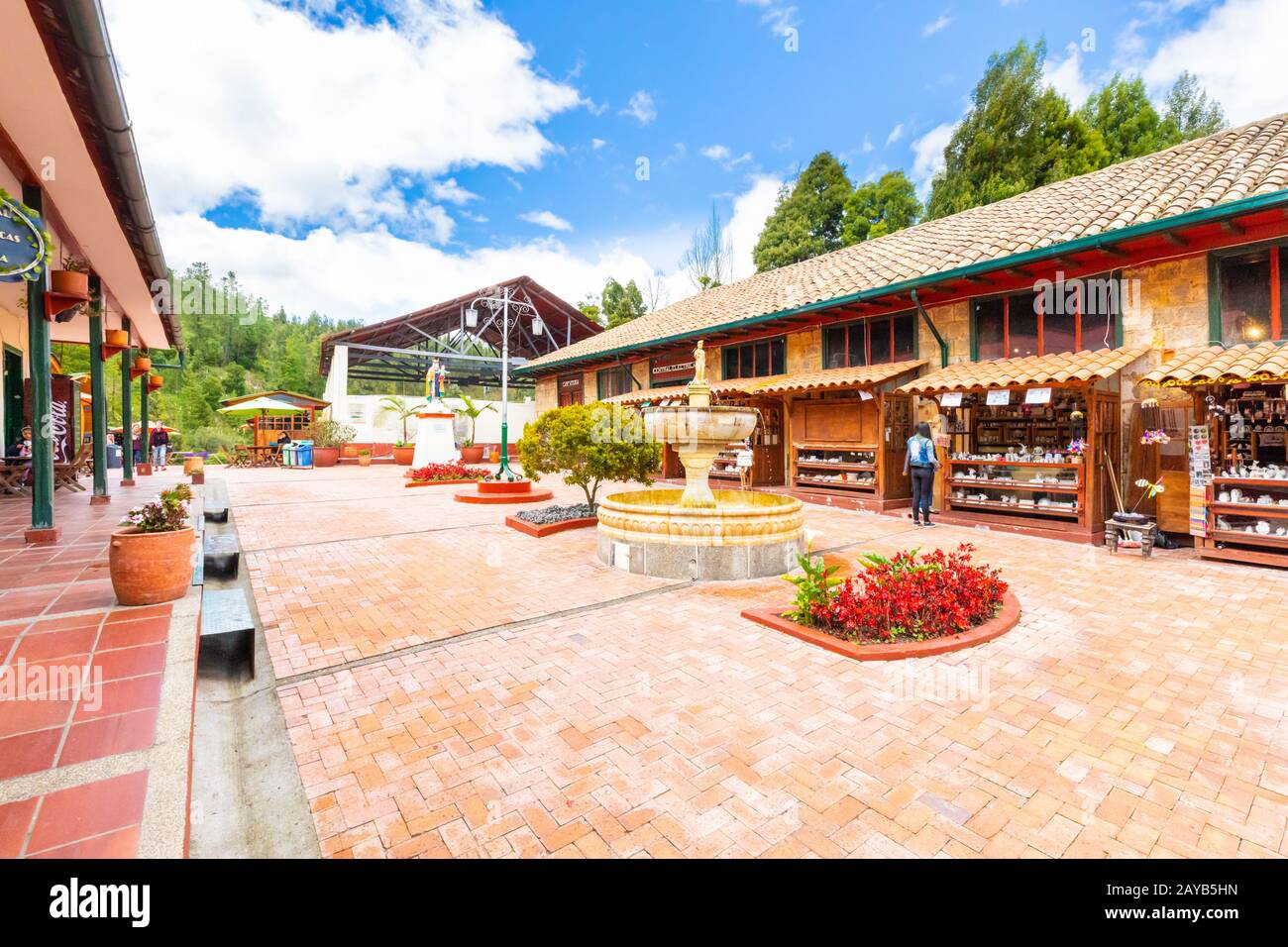 Colombia Nemocon shops at the entrance of the salt mine Stock Photo - Alamy