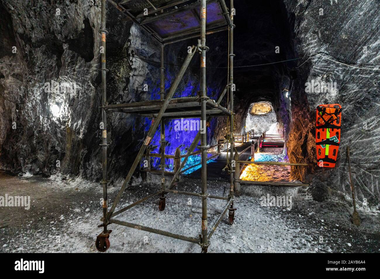 Colombia Nemocon mines salt reflections of light Stock Photo - Alamy