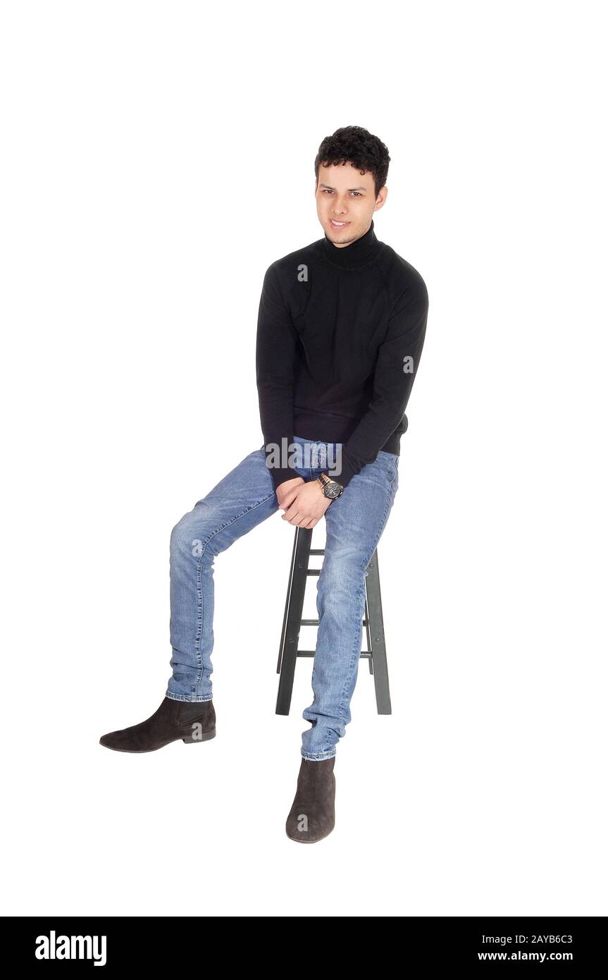 Happy man relaxing in Cut Out Stock Images & Pictures - Alamy