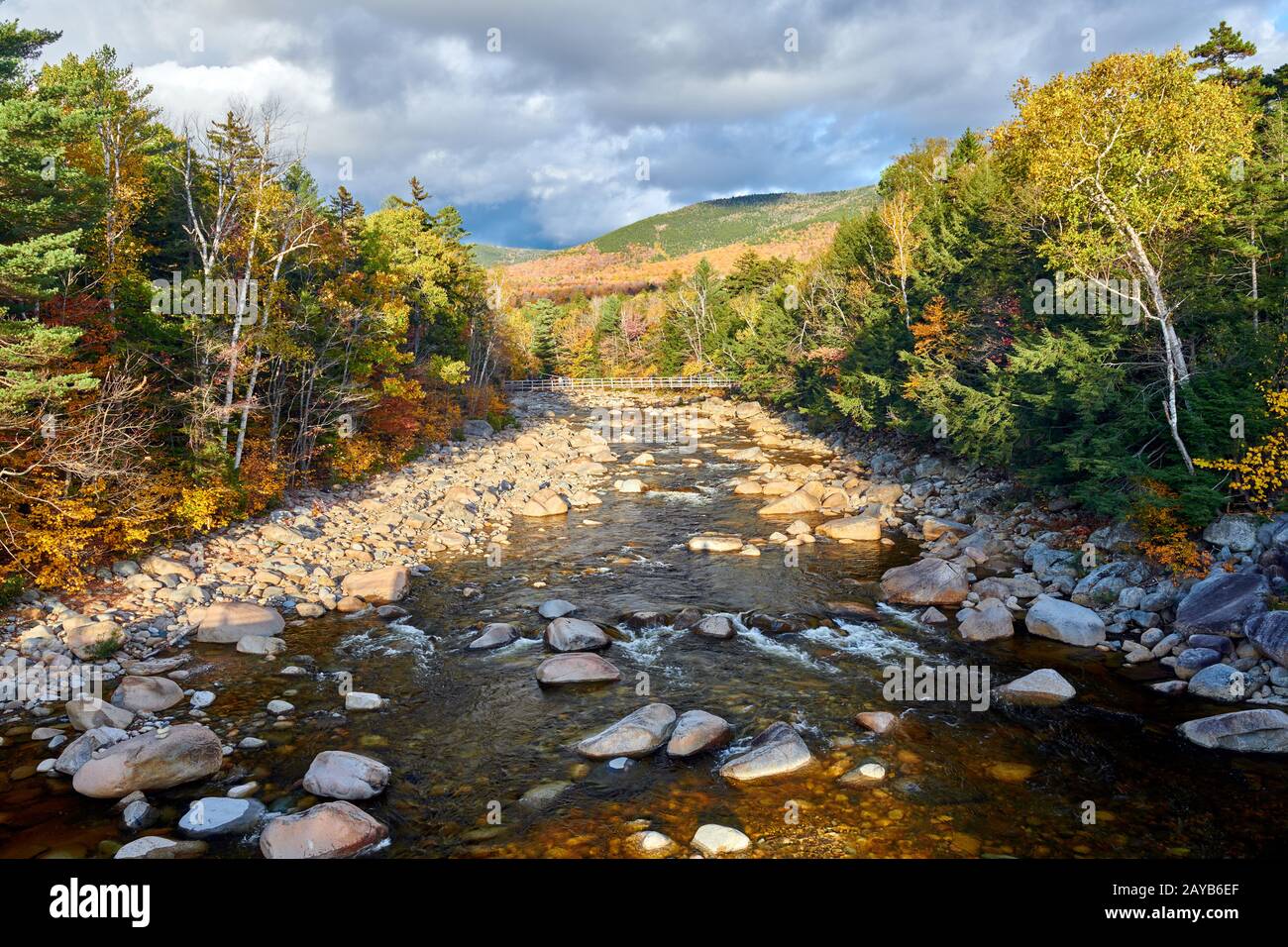 Swift River cascades at autumn, New Hampshire, USA Stock Photo - Alamy