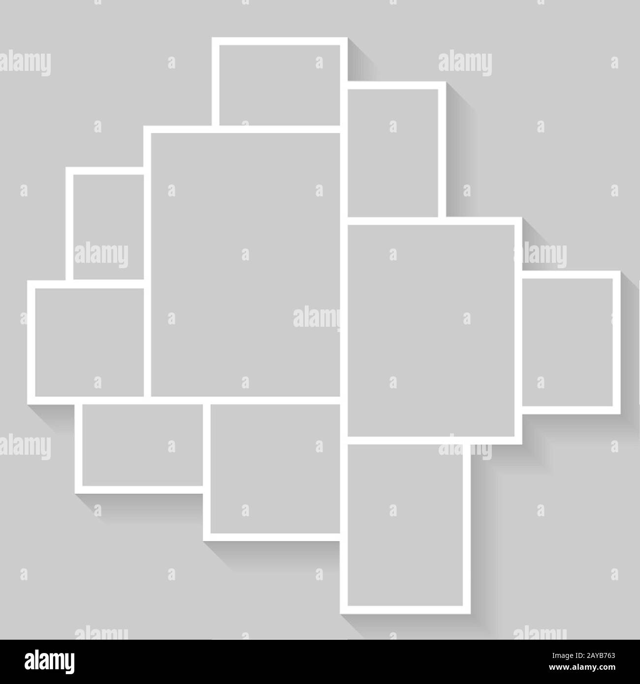 Collage photo frame template for images montage Stock Photo - Alamy