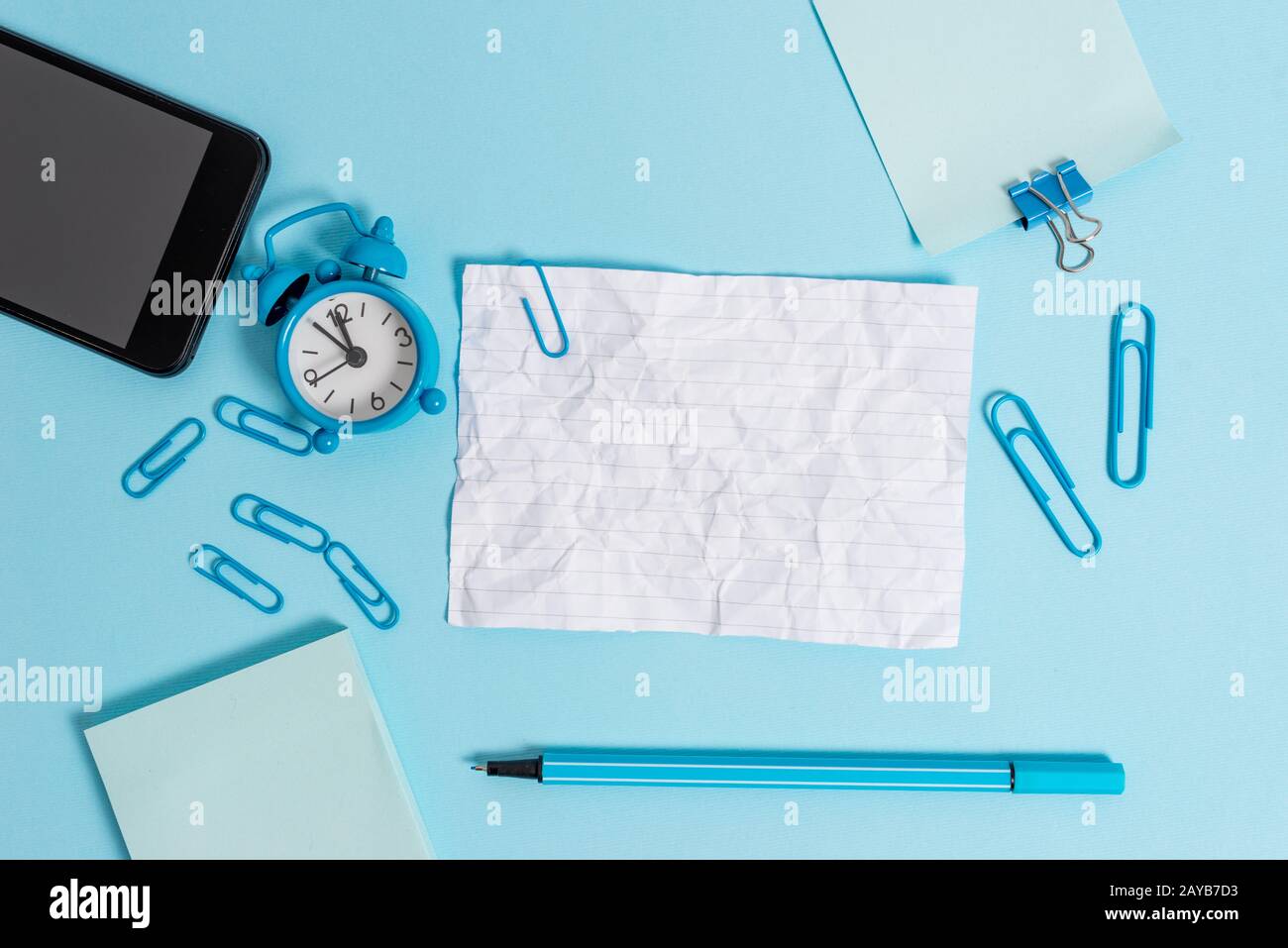 Metal retro vintage alarm clock wakeup notepad smartphone rubber band ...