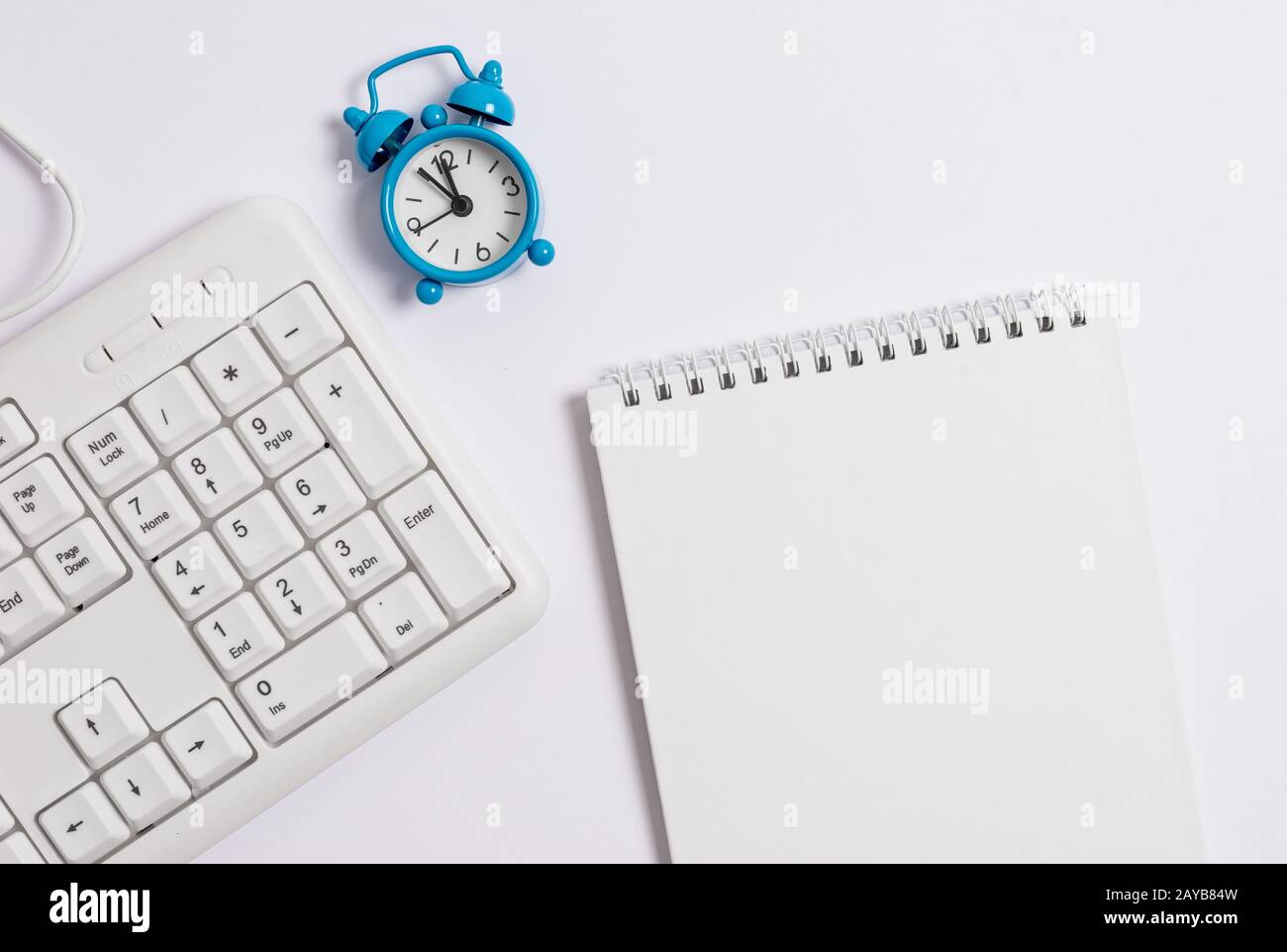 Business concept with notes and pc keyboard. Blank paper space for ...