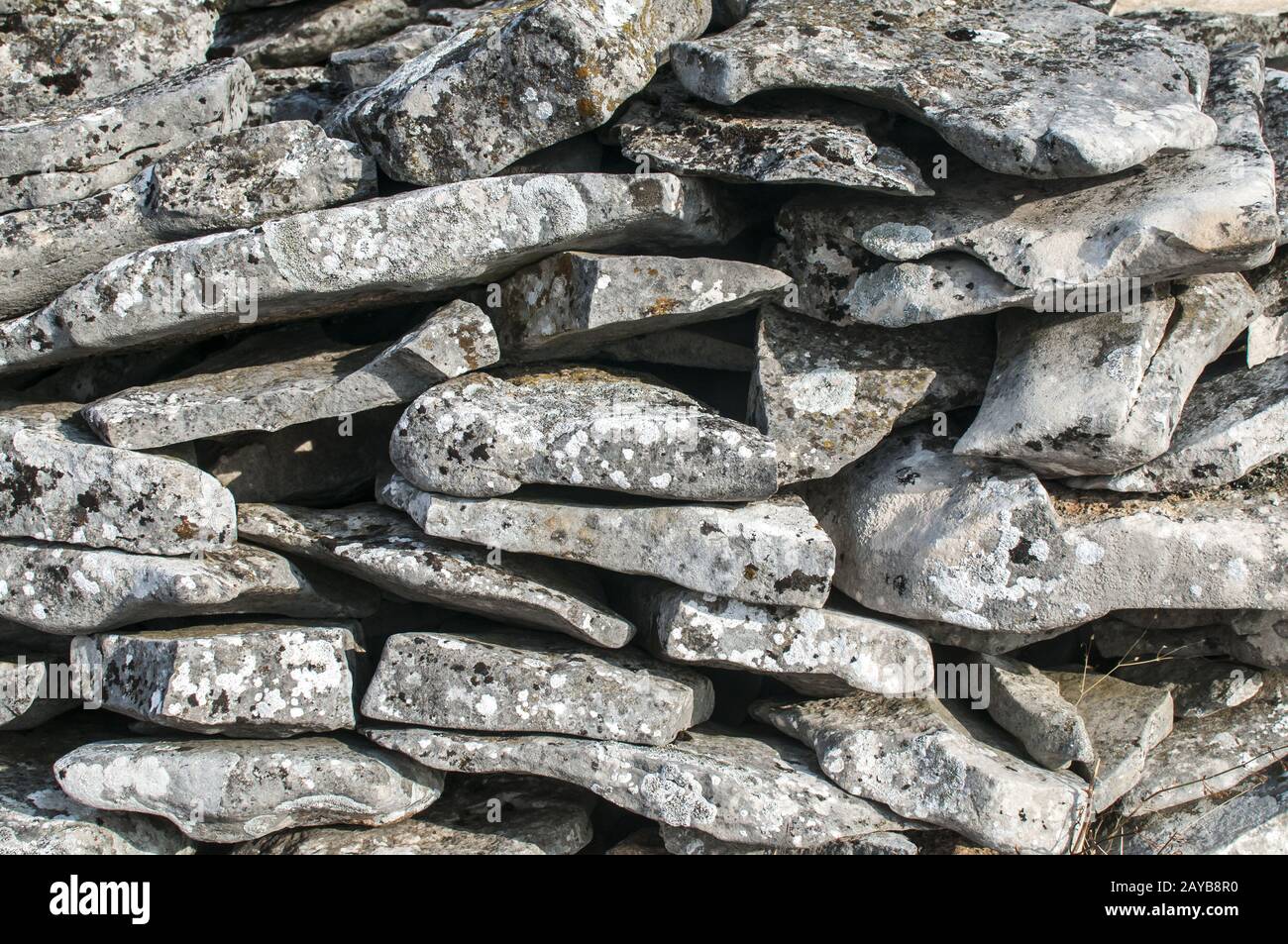 Pile of flat stone slabs closeup as stone background Stock Photo - Alamy