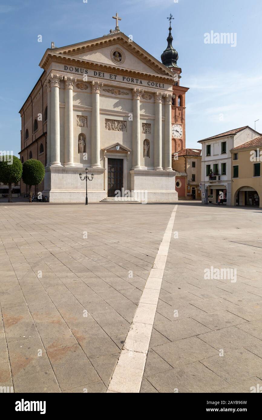 Square with church Stock Photo - Alamy