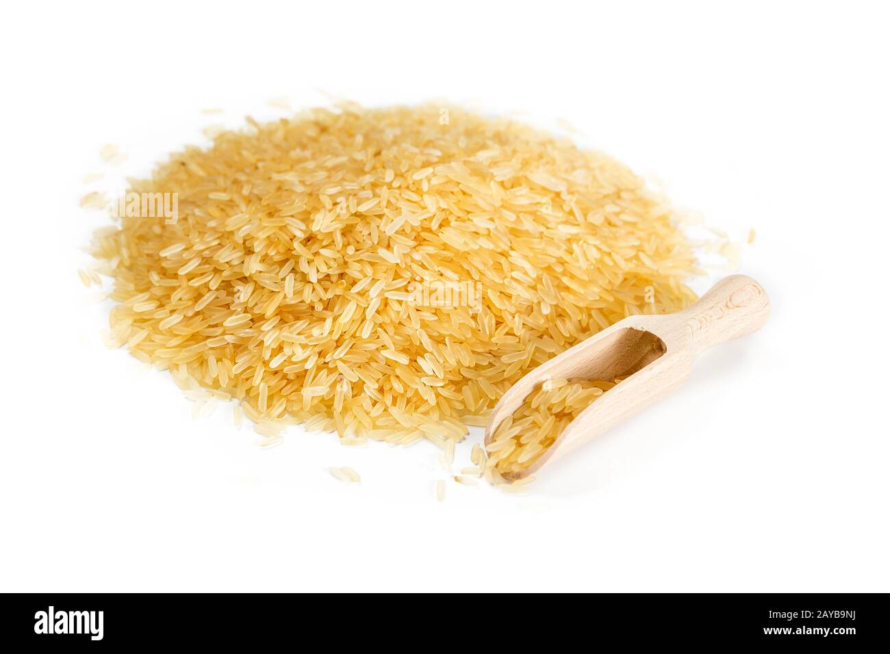 Organic rice on white background Stock Photo - Alamy