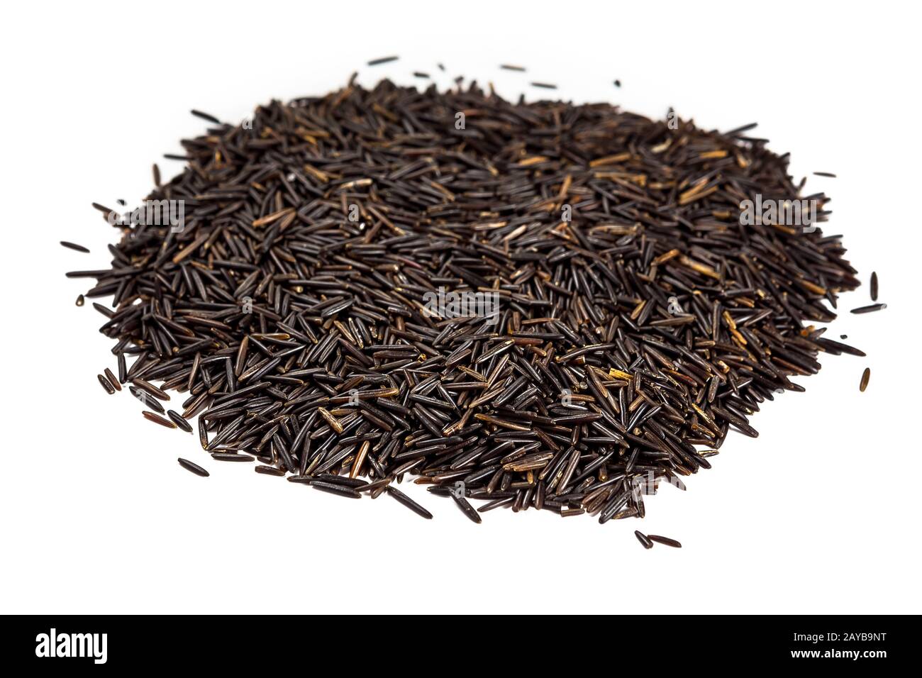 Organic rice on white background Stock Photo - Alamy