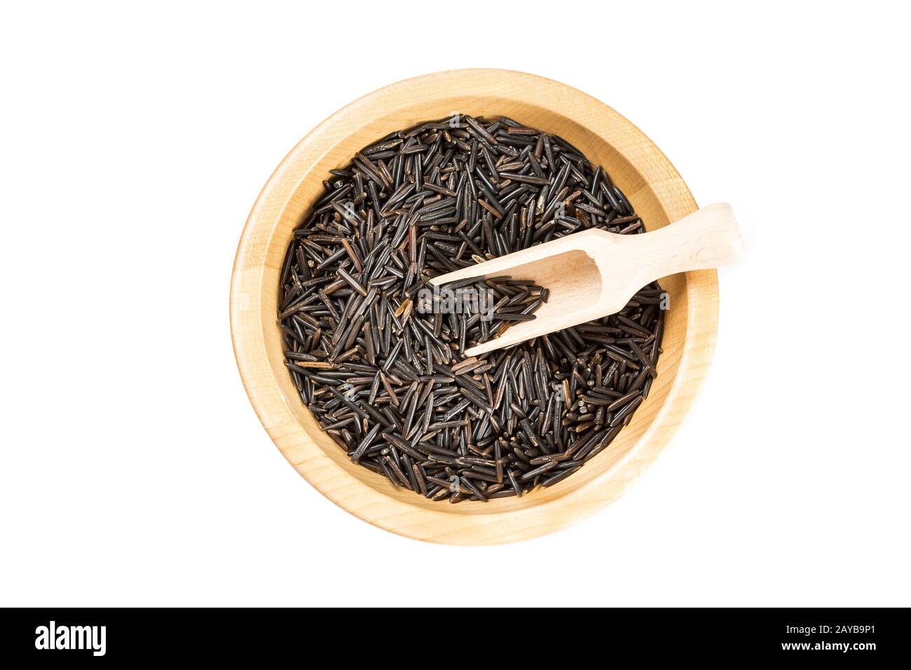 Organic rice on white background Stock Photo - Alamy