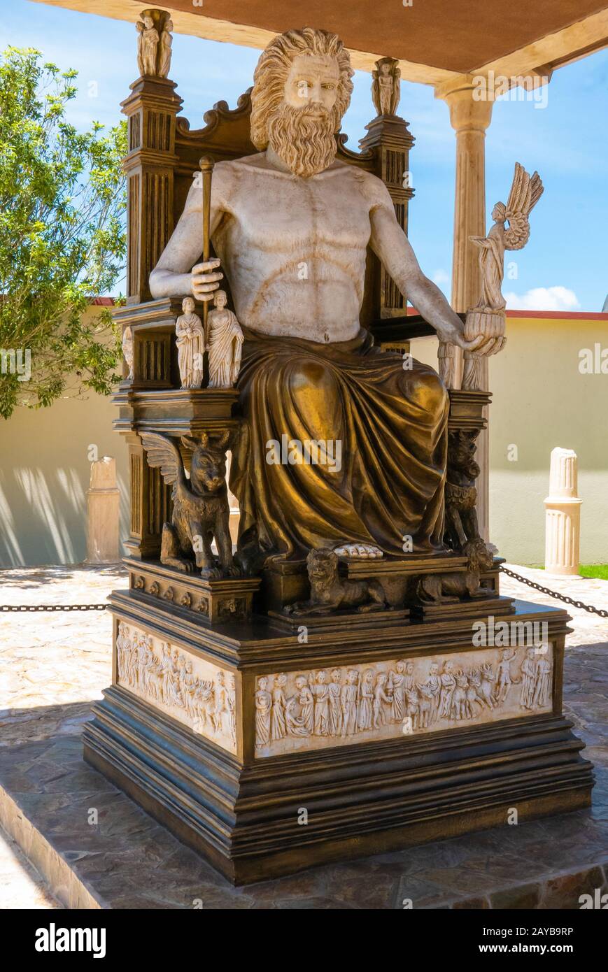 Bogota parque Jaime Duque statue of Zeus reproduction Stock Photo - Alamy