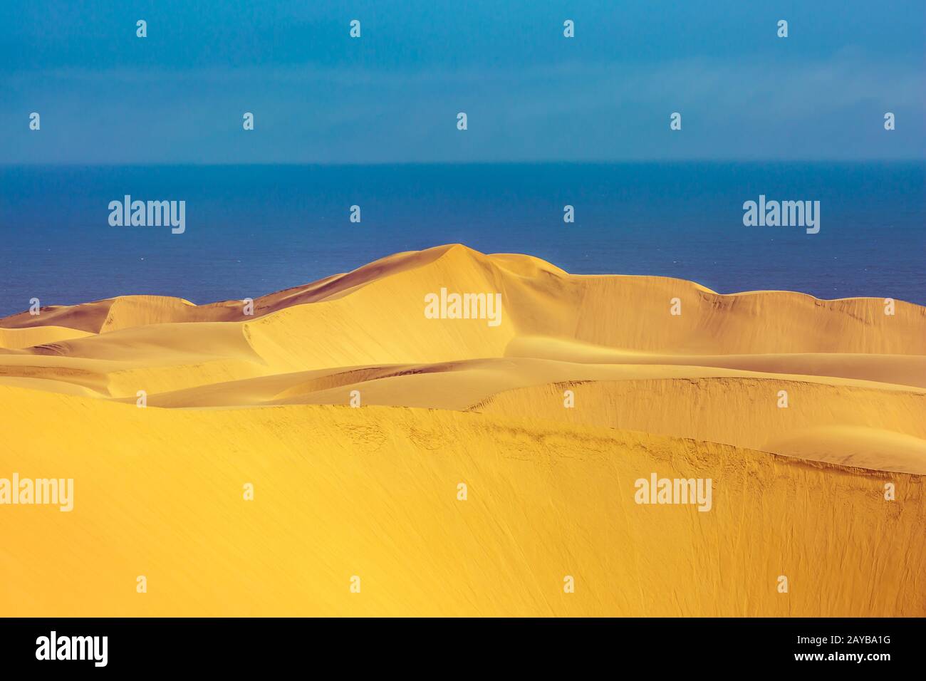 Huge sandy dunes on ocean coast Stock Photo - Alamy