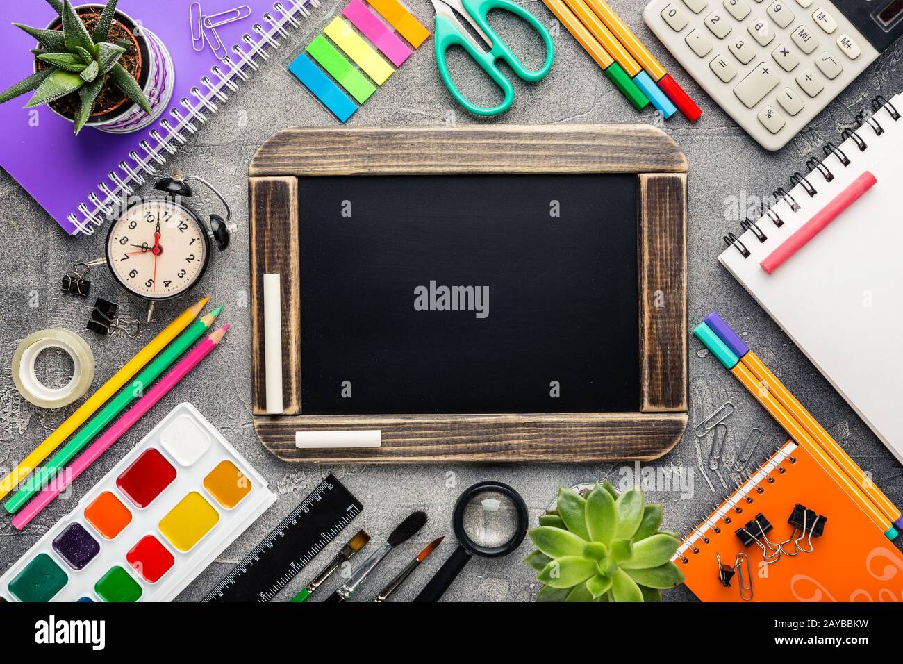 Back to school supplies Stock Photo - Alamy