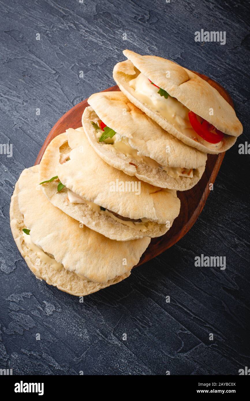 Lamb burgers salad hi-res stock photography and images - Alamy