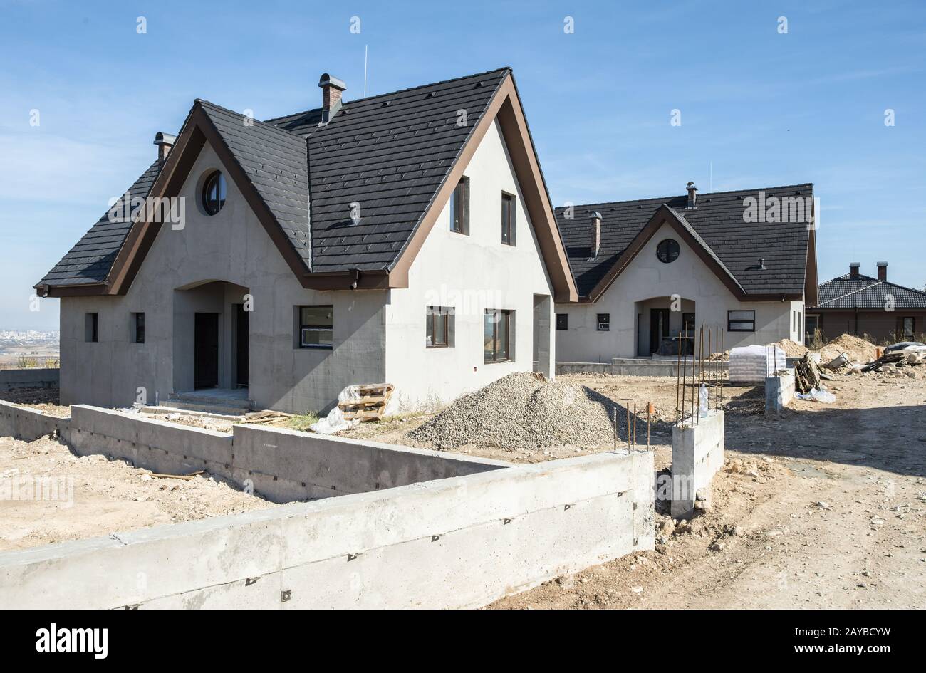New build houses Stock Photo - Alamy