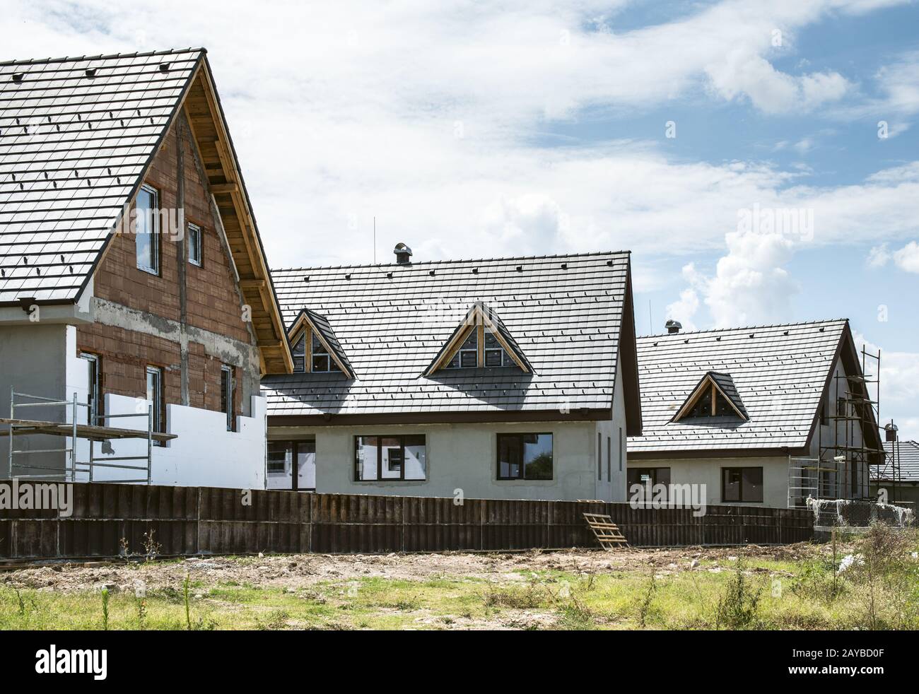 Small new build house Stock Photo - Alamy