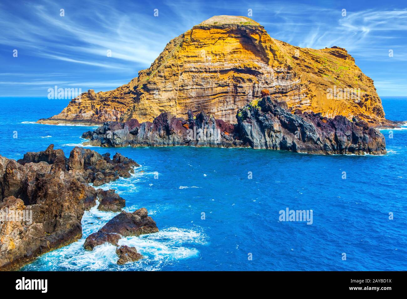 The shores of the volcanic island of Madeira Stock Photo - Alamy