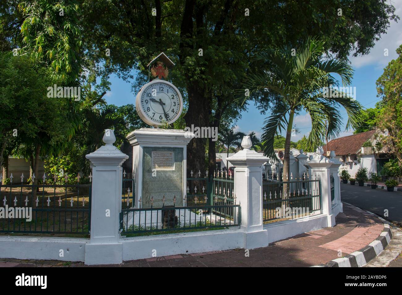 The clock at the entrance to the Kraton of Yogyakarta (Keraton ...
